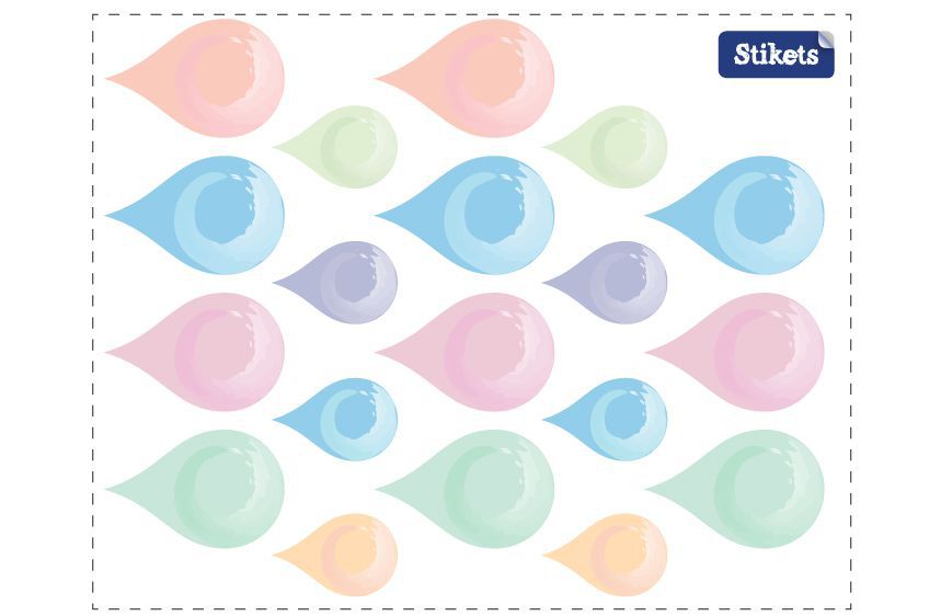 Vinil de gotas coloridas - Stikets