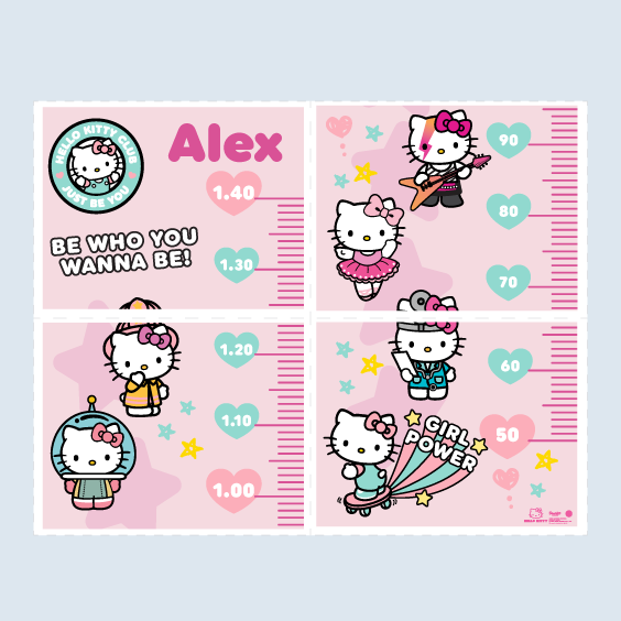Hello Kitty Custom Growth Chart - Stikets