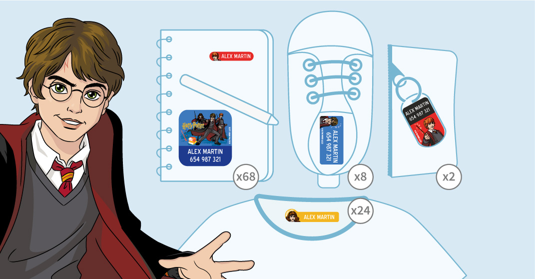 Pack d'étiquettes personnalisées pour effets personnels Stikets - Stikets