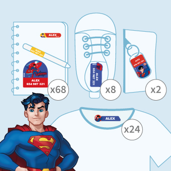 Superman Label Pack - Stikets