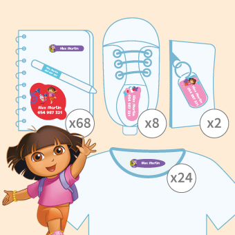 Dora the Explorer Name Label Pack - Stikets
