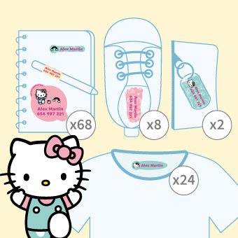 Hello Kitty Name Label Pack - Stikets
